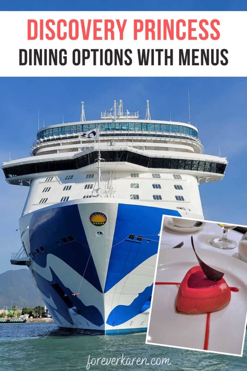 Discovery Princess Dining Menus: Food For Thought? - Forever Karen